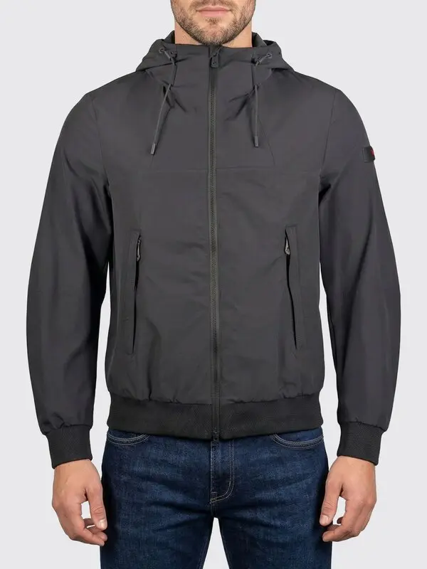 Peuterey Hooded Nylon Zip-up Jacket - Black