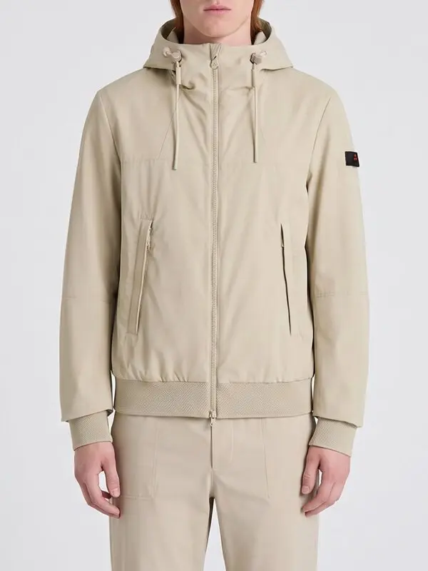 Peuterey Hooded Nylon Zip-up Jacket - Cream