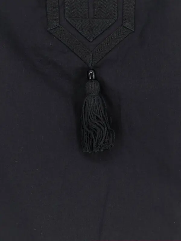 Tory Burch Embroidered Tassel Dress - Black