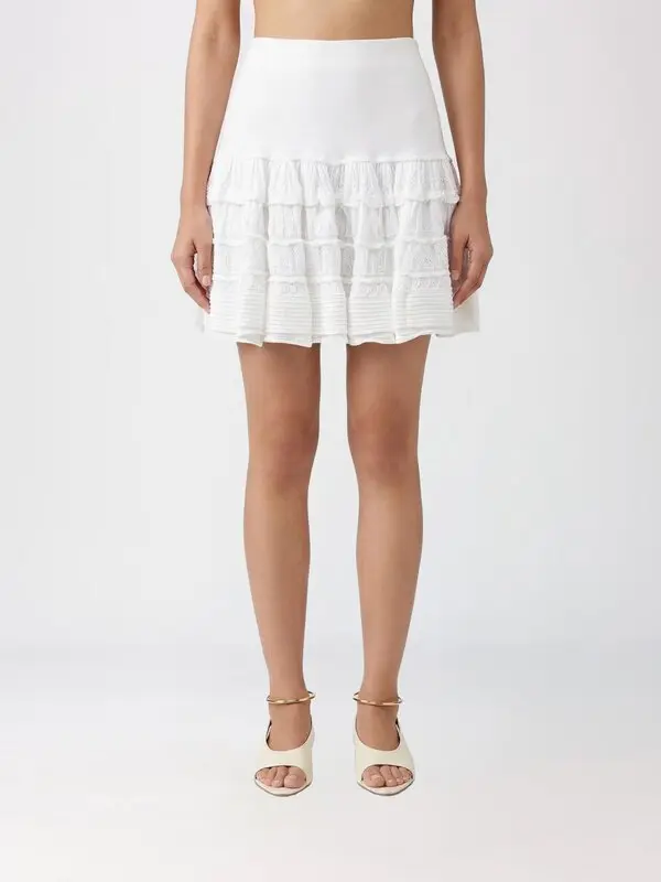 Alaïa Ruffled Skirt - White