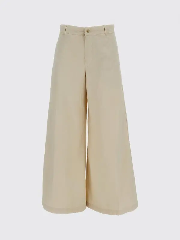 Polo Ralph Lauren Cotton Wide Leg Trousers - Beige