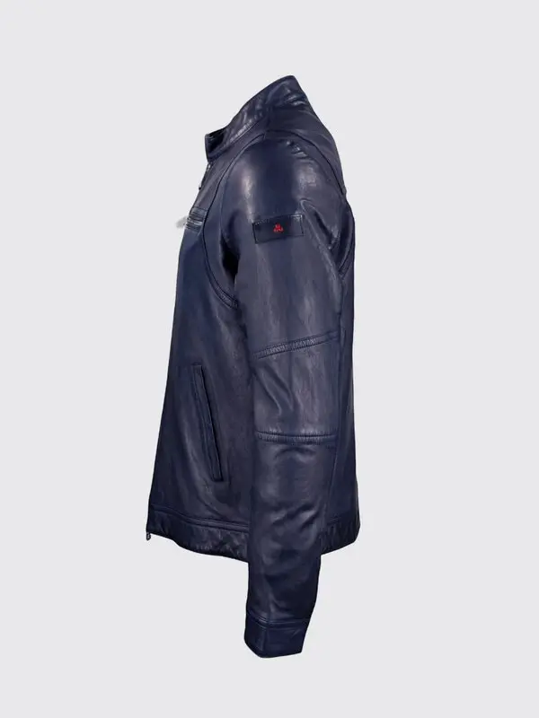Peuterey Leather Biker Jacket - Blue