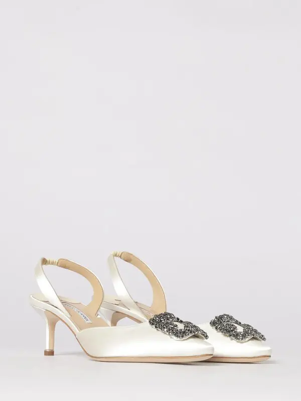 Manolo Blahnik Slingback Pumps With Embellished Detail