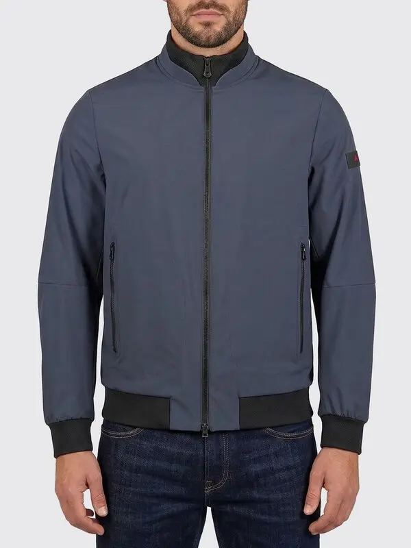 Peuterey Polyester Bomber Jacket - Blue