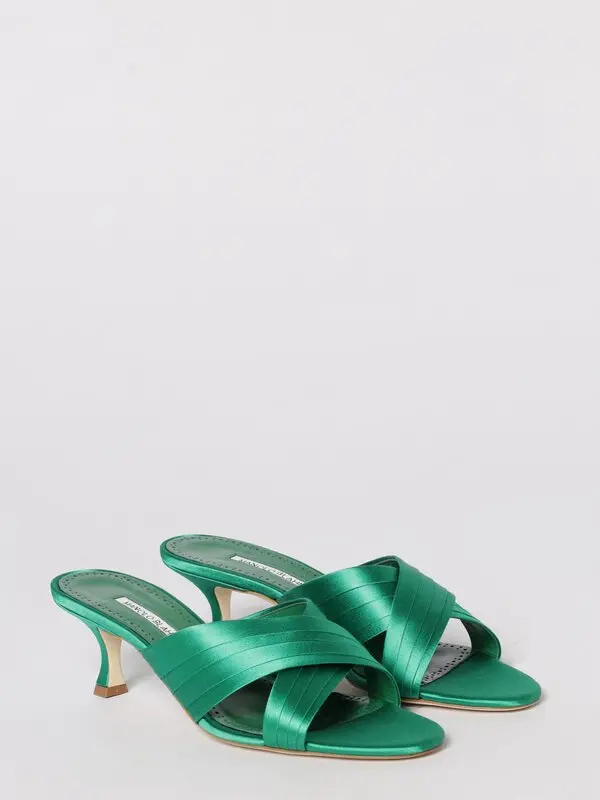 Manolo Blahnik Heeled Sandal - Green