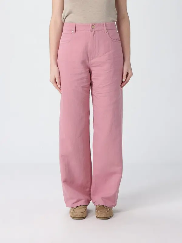 Max Mara Cotton And Linen Trousers - Peony