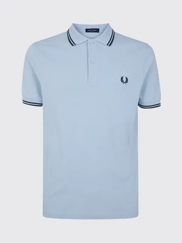 Fred Perry Cotton Polo Shirt With Logo - Blue 1
