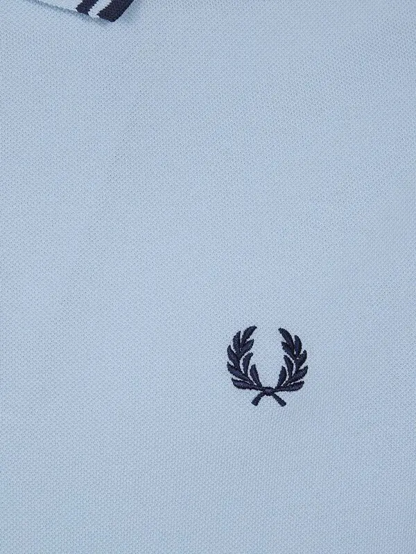 Fred Perry Cotton Polo Shirt With Logo - Blue 1