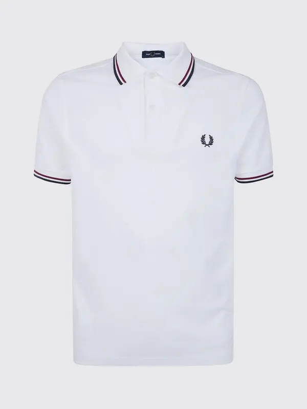 Fred Perry Cotton Polo Shirt With Logo - White 1
