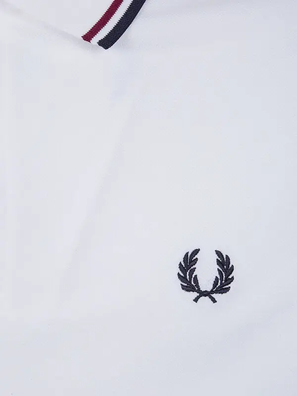 Fred Perry Cotton Polo Shirt With Logo - White 1