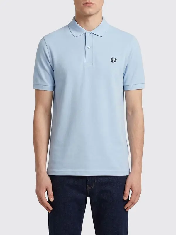 Fred Perry Cotton Polo Shirt With Logo - Blue 1