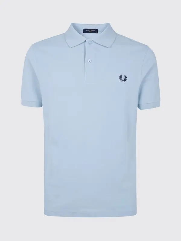 Fred Perry Cotton Polo Shirt With Logo - Blue 1