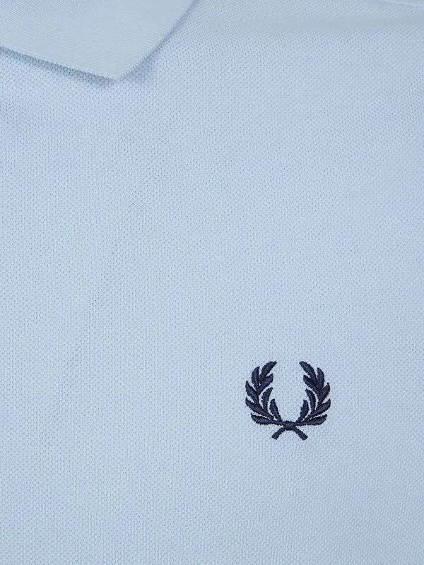 Fred Perry Cotton Polo Shirt With Logo - Blue 1