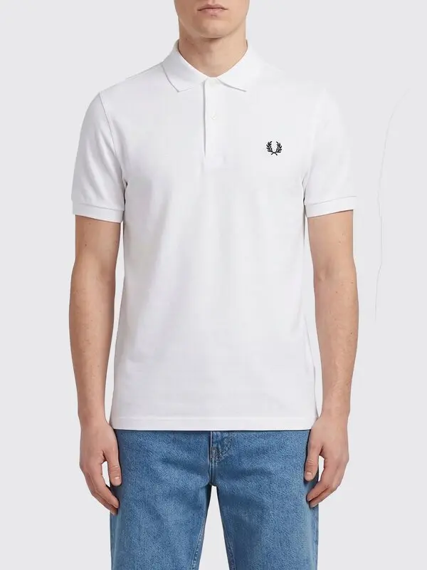 Fred Perry Cotton Polo Shirt With Logo - White