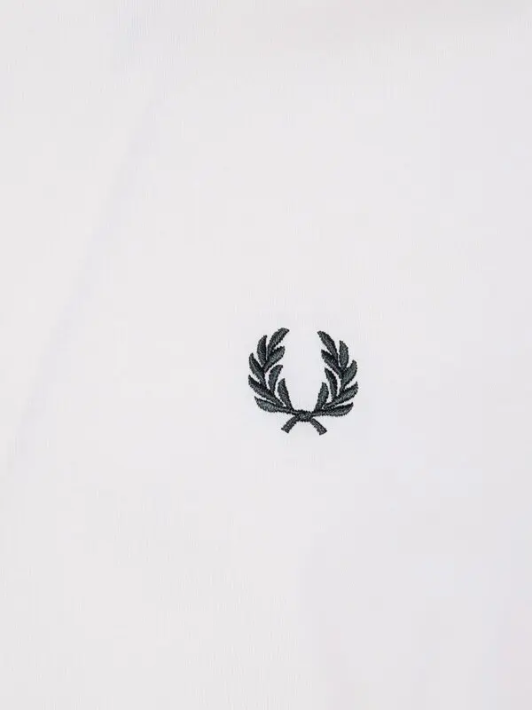 Fred Perry Cotton T-shirt With Embroidered Logo - Nude