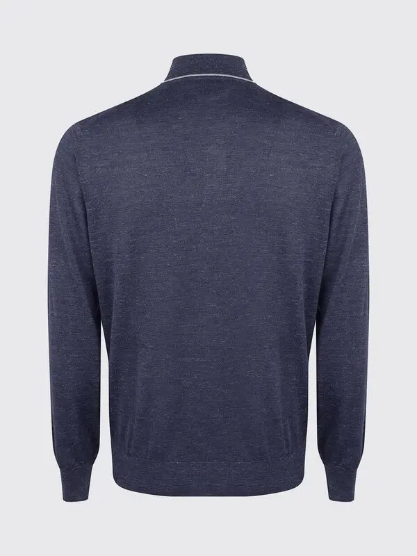 Brunello Cucinelli Cashmere Silk And Hemp Knit Polo Shirt