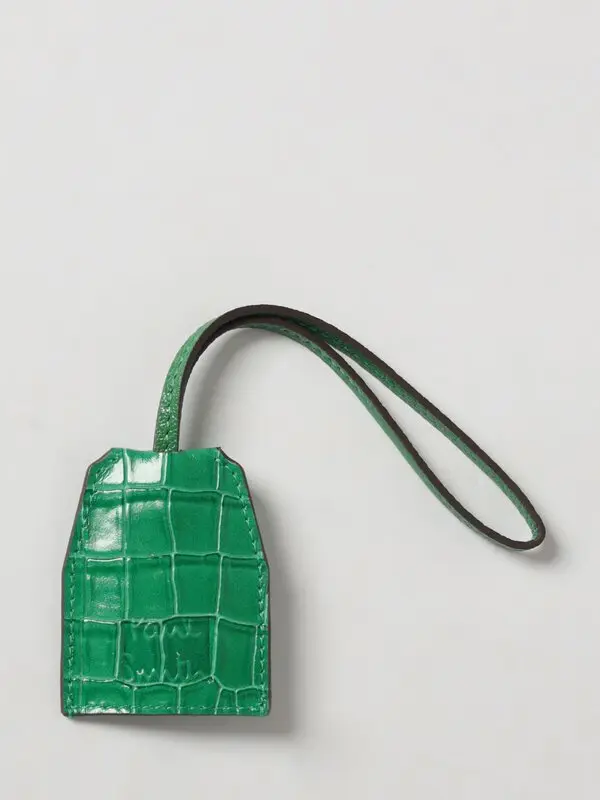 Paul Smith Crocodile Print Leather Keychain - Green