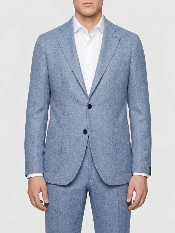 Tagliatore Single-breasted Blazer In Silk - Blue