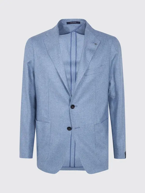 Tagliatore Single-breasted Blazer In Silk - Blue