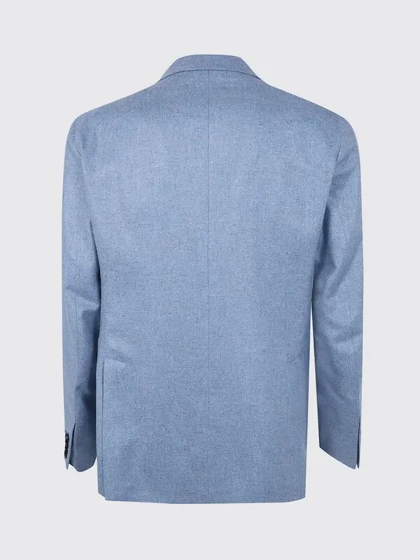 Tagliatore Single-breasted Blazer In Silk - Blue
