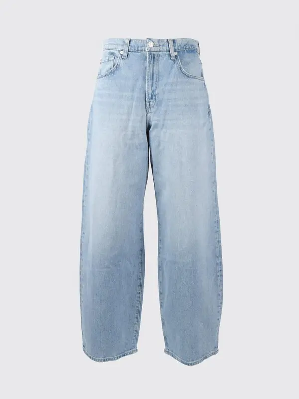 7 For All Mankind Baggy Stretch Denim Jeans - Blue