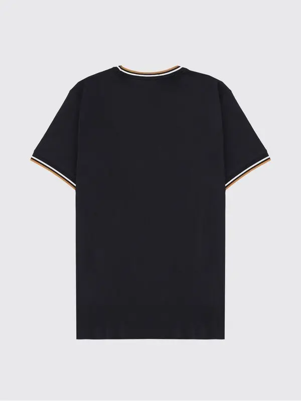 Fred Perry Cotton T-shirt With Logo - Black