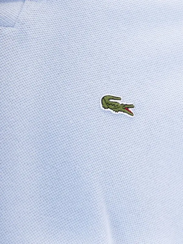 Lacoste Cotton Polo Shirt With Mini Logo - Gnawed Blue