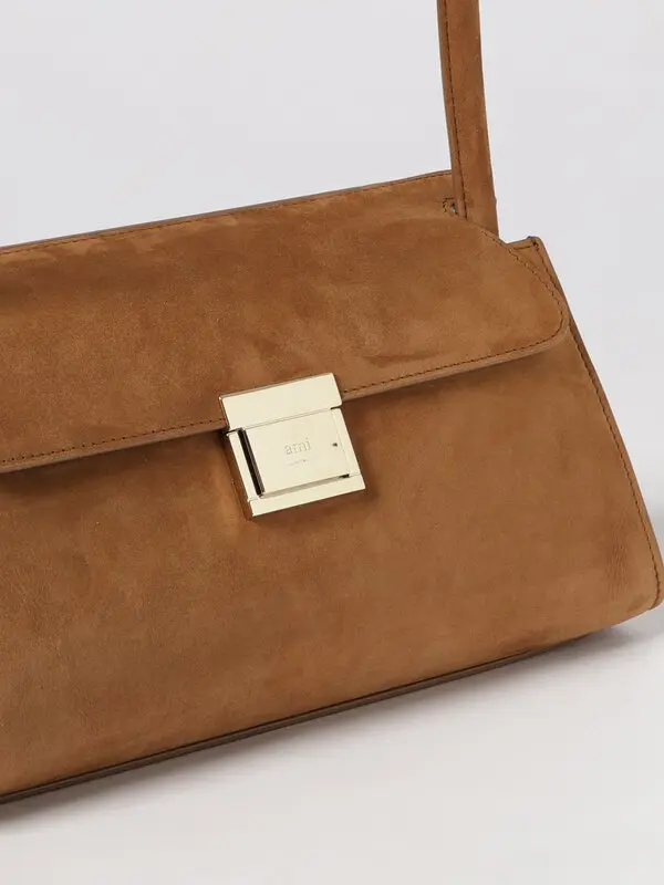 AMI Paris Mimi Suede Bag - Brown