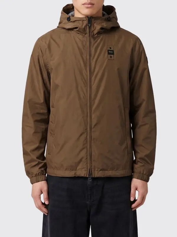 BLAUER. Cotton Lined Nylon Windbreaker Jacket - Brown