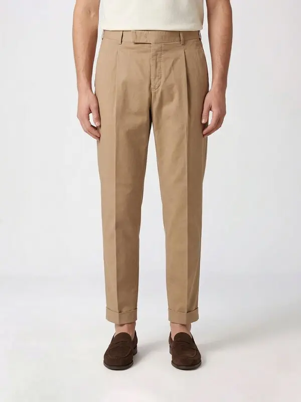 PT TORINO Flat Front Trousers - Beige