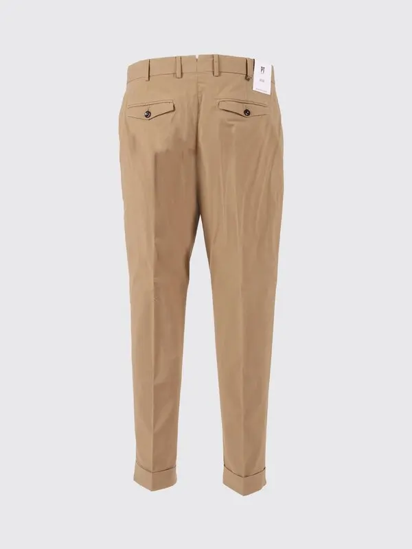 PT TORINO Stretch Cotton Tailored Trousers - Beige