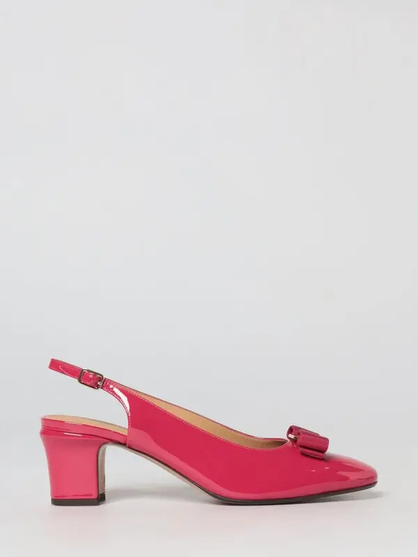 FERRAGAMO Slingback Pumps With Bow Detailing - Fuchsia