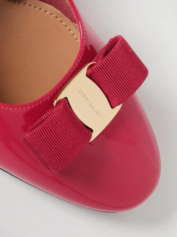 FERRAGAMO Slingback Pumps With Bow Detailing - Fuchsia
