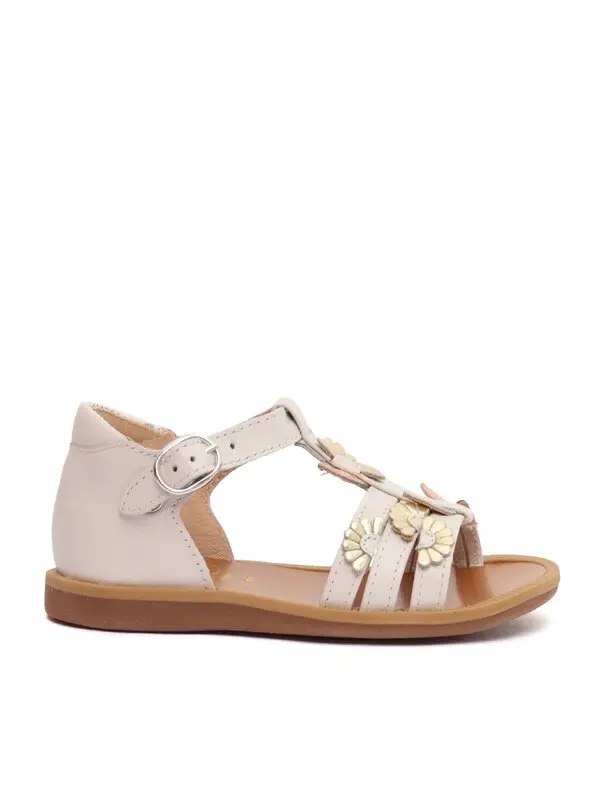 POM D'API Poppy Multi Daisy Sandal - White