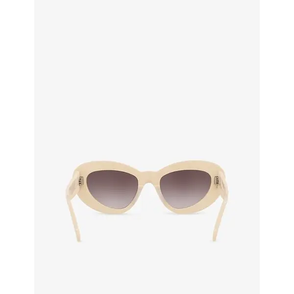 Celine 3-dots Cat-eye Acetate Sunglasses - White