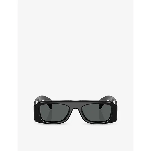 Oliver Spencer Rectangle-frame Acetate Sunglasses - Black