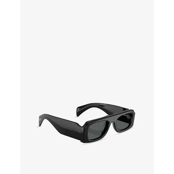 Oliver Spencer Rectangle-frame Acetate Sunglasses - Black