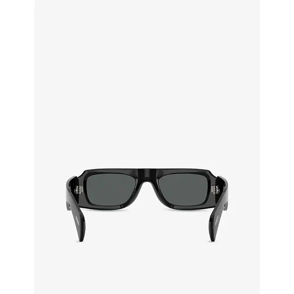 Oliver Spencer Rectangle-frame Acetate Sunglasses - Black