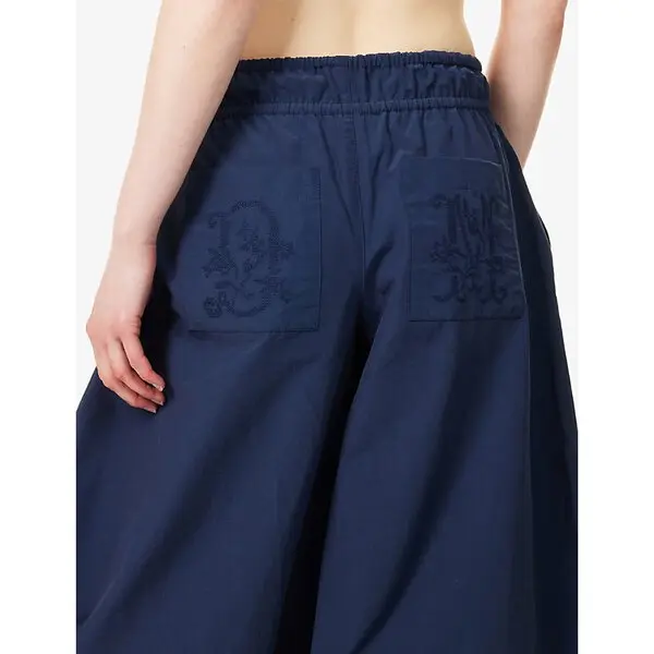 DAMSON MADDER Frida Wide-leg Cotton-blend Trousers