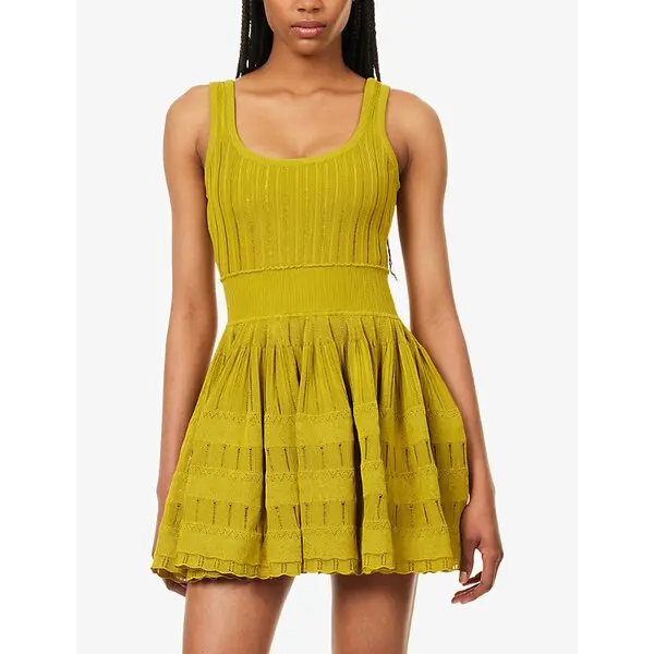 Alaïa Crinoline Knitted Mini Dress