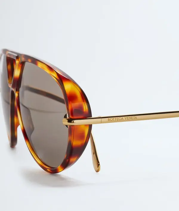 Bottega Veneta Classic Aviator Sunglasses - Havana/brown