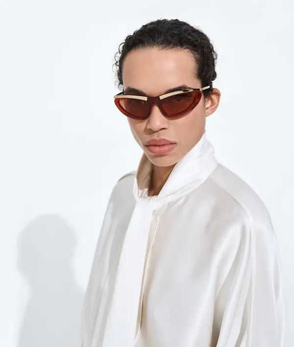 Bottega Veneta Prisma Cat Eye Sunglasses - Red