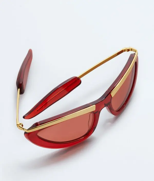 Bottega Veneta Prisma Cat Eye Sunglasses - Red
