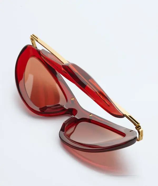 Bottega Veneta Prisma Cat Eye Sunglasses - Red