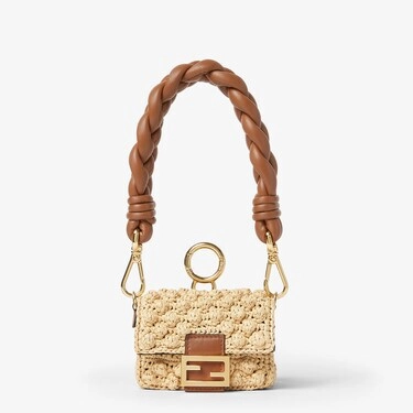 Fendi Nano Baguette Maxi Handle Charm - Beige
