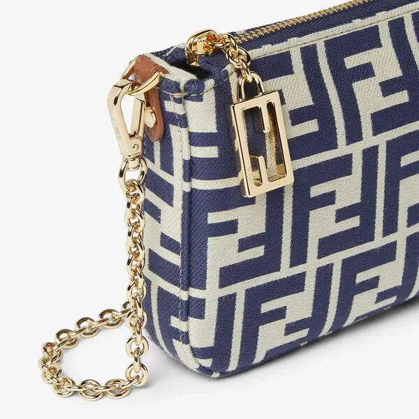 Fendi Ff Jacquard Baguette Pouch