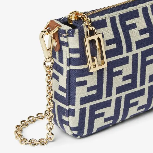 Fendi Ff Jacquard Baguette Pouch