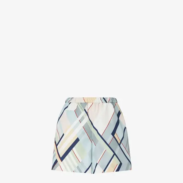 Fendi Maxi Stripe Motif Nylon Shorts - Multicolour