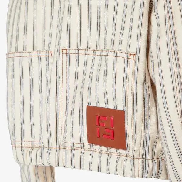 Fendi Cropped Ff Denim Jacket