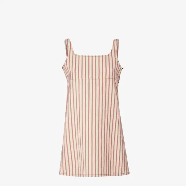 Fendi Ff Denim Mini Dress - Red